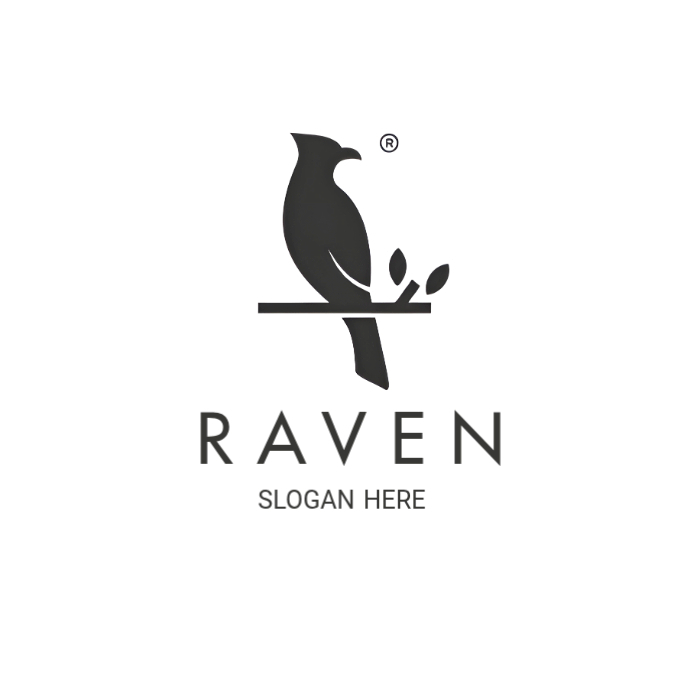 Minimalist Bird Logo with Branch – Elegant Nature-Inspired Trademark ...