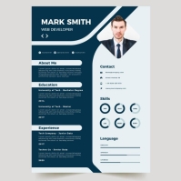 Dark blue CV building workshop instagram post Template | PosterMyWall