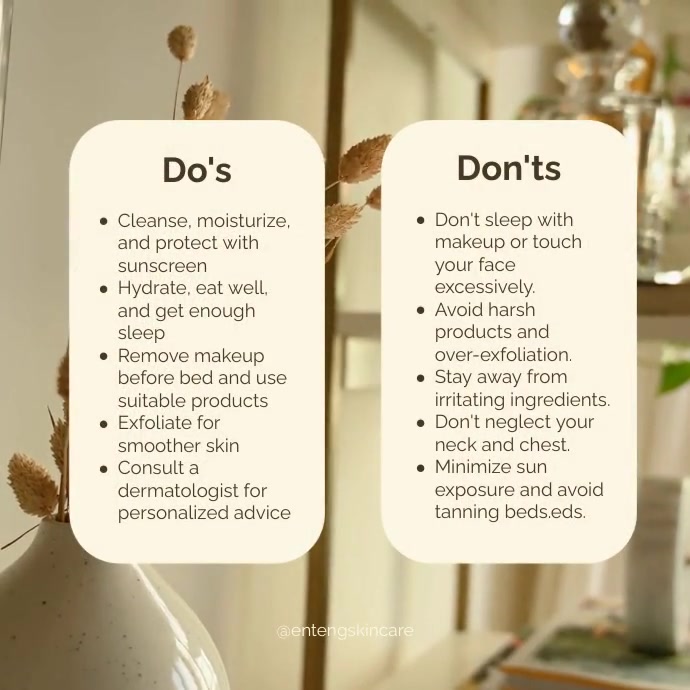 Minimalist Do and Donts Daily Skincare Template | PosterMyWall