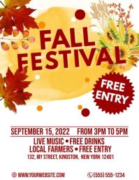 Fall Festival Event Flyer Template | PosterMyWall