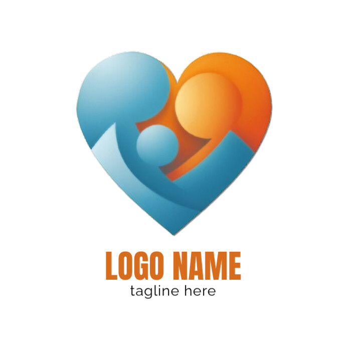 Minimalist Foster Care Logo Icon – Parent Child Embrace Design Template ...