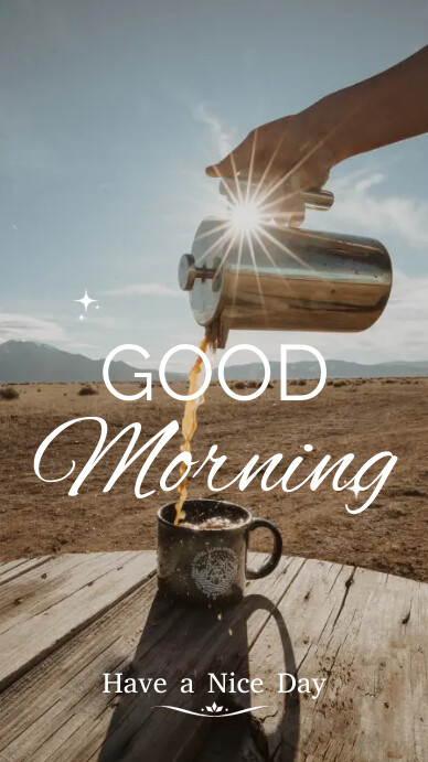 Minimalist Good morning Instagram Story Template | PosterMyWall