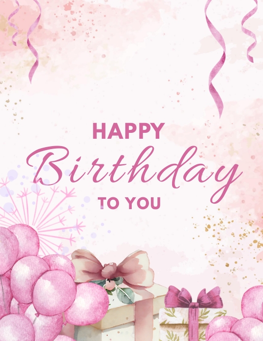 minimalist-happy-birthday-document/ Template | PosterMyWall