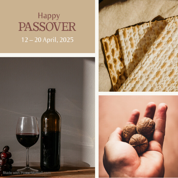 Copy of Minimalist Happy Passover Instagram Post | PosterMyWall