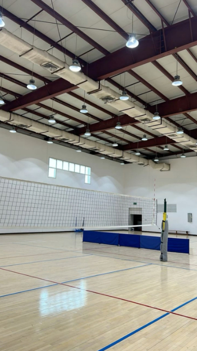 Minimalist indoor volley ball arena Template | PosterMyWall
