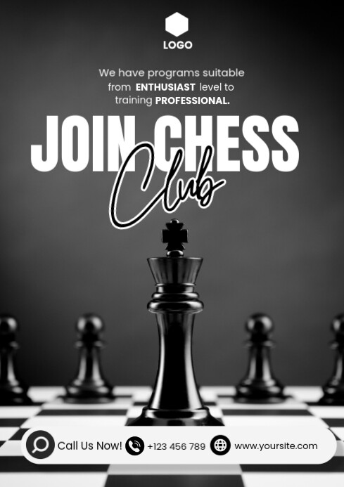 Copy of Minimalist Join Chess Club Flyer | PosterMyWall