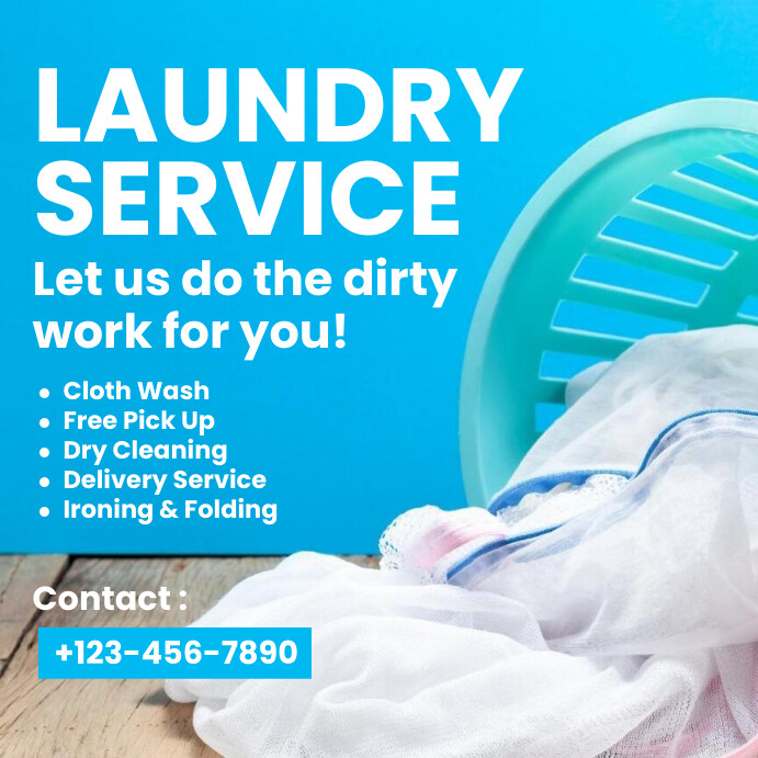 Plantilla de Minimalist Laundry Service Instagram Post | PosterMyWall