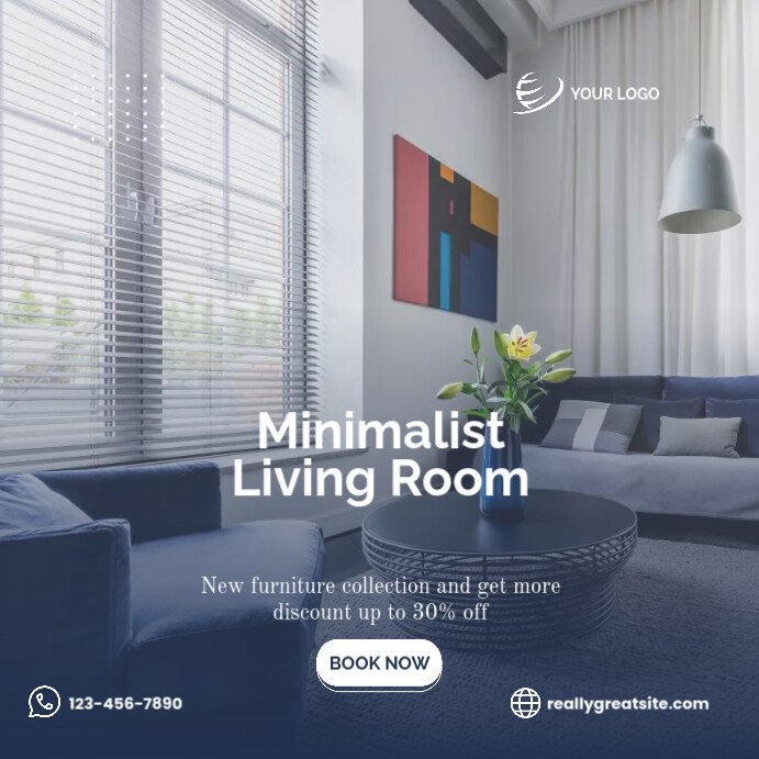 MINIMALIST LIVING ROOM Template | PosterMyWall