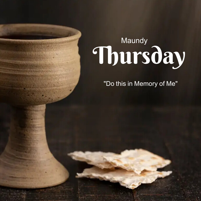 Minimalist Maundy Thursday Instagram Post Template | PosterMyWall