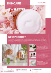 Minimalist Modern Skincare Newsletter Template | PosterMyWall