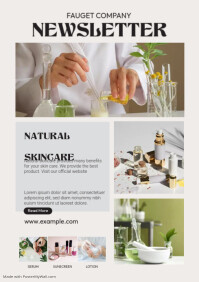 Minimalist Modern Skincare Newsletter Template | PosterMyWall