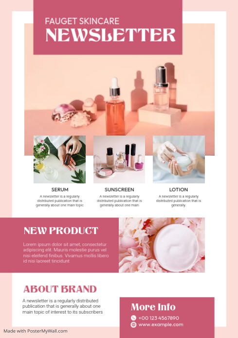 Copy of Minimalist Modern Skincare Newsletter | PosterMyWall