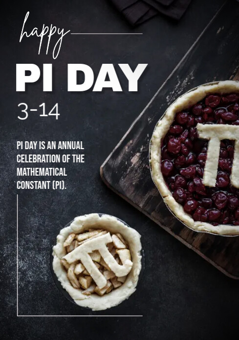 Plantilla de Minimalist Pi Day Flyer | PosterMyWall