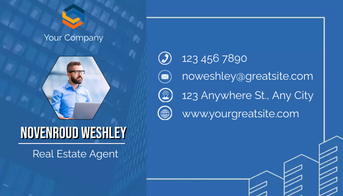 Minimalist Real Estate Agent Business Card Template | PosterMyWall