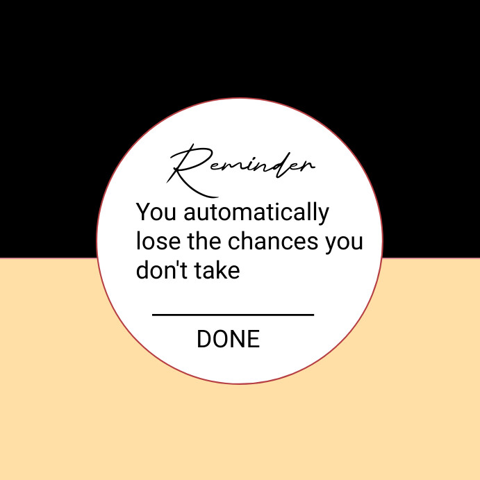 Minimalist Reminder Instagram Post Template | PosterMyWall