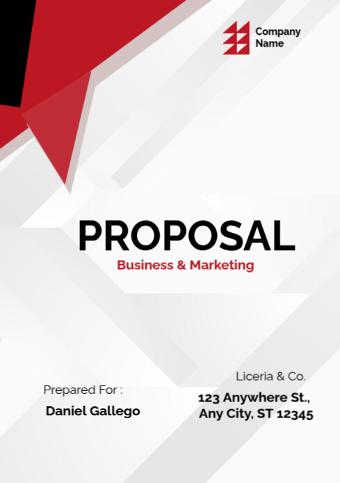 Minimalist simple Business Proposal Template | PosterMyWall