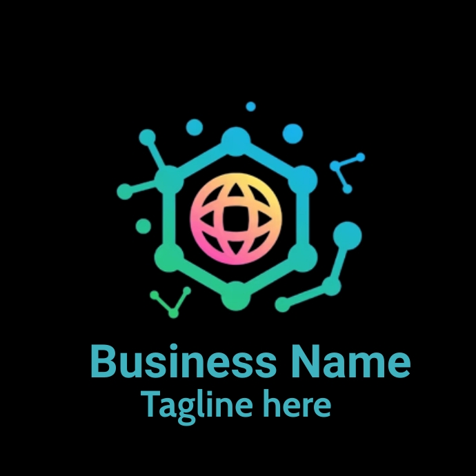 Minimalist tech business logo Template | PosterMyWall