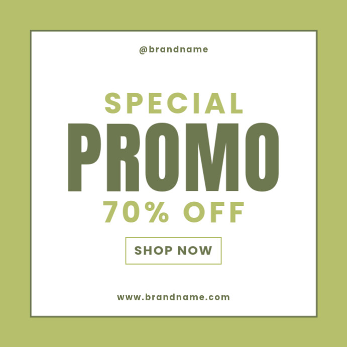 Copy of Minimalist White Green Super Special Promo Discount Instagram ...