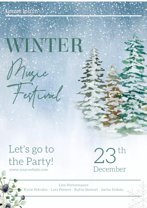 Copy of Minimalist Winter Music Festival Poster | PosterMyWall