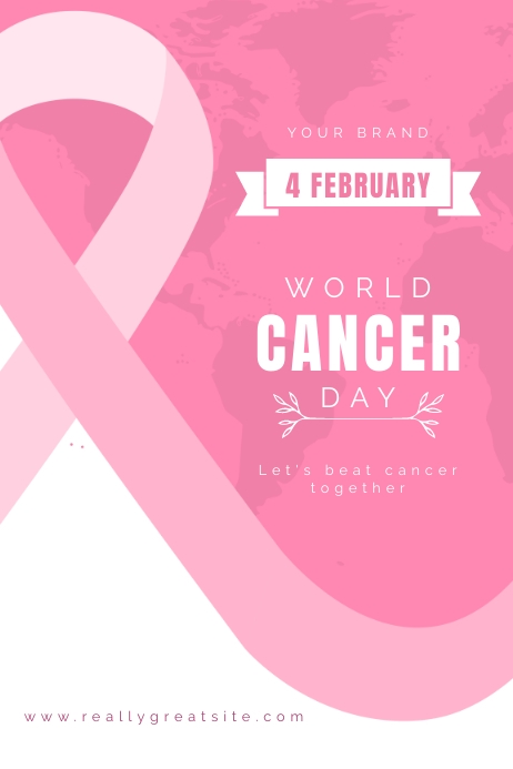 Minimalist World Cancer Day Poster Template | PosterMyWall