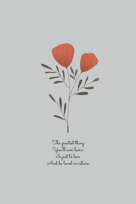 Minimalistic love poem poster design Template | PosterMyWall