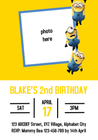 Minions Birthday Template | PosterMyWall