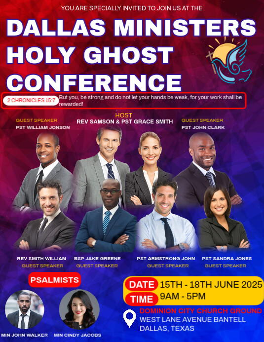 Ministers Conference Ad Flyer Template | PosterMyWall