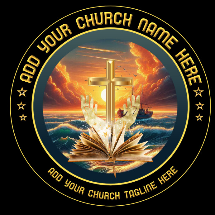 Ministry-church-christian-prayer-hand-circle-company- Logo Template ...