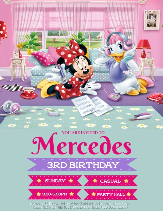 Minnie mouse and Daisy Template | PosterMyWall