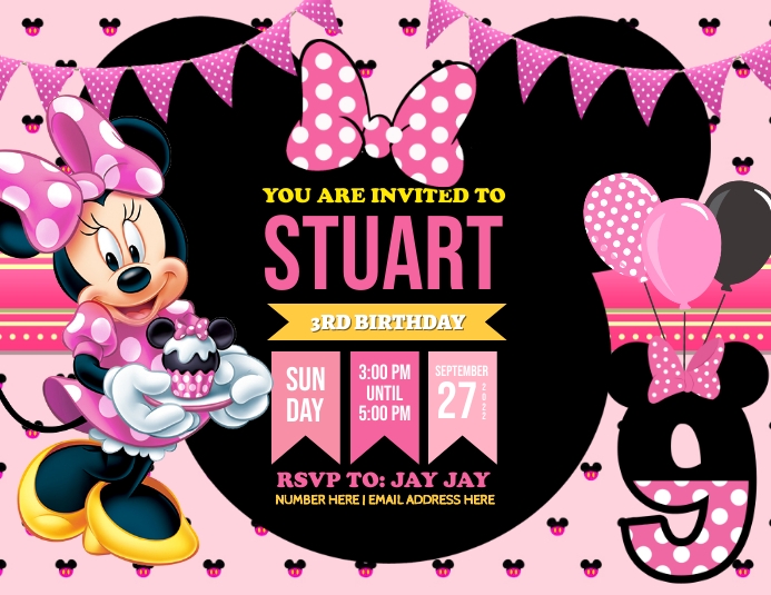 Minnie Mouse Template | PosterMyWall