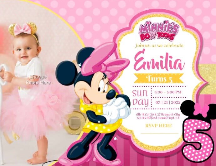 Minnie Mouse Template | PosterMyWall