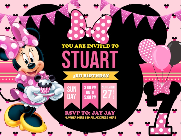 Minnie Mouse Template | PosterMyWall