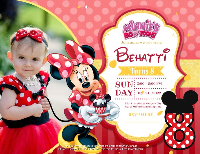 Minnie Mouse Template | PosterMyWall