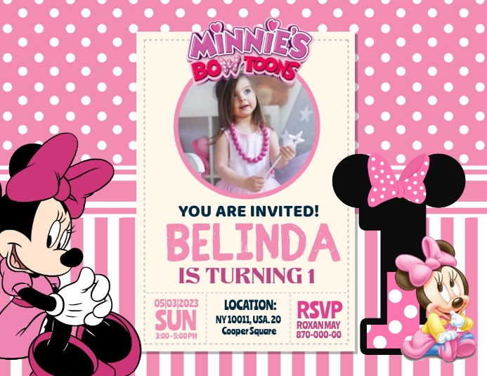Minnie Mouse Template | PosterMyWall