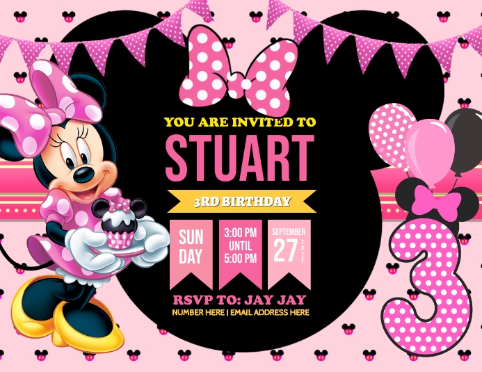 Minnie Mouse Template | PosterMyWall