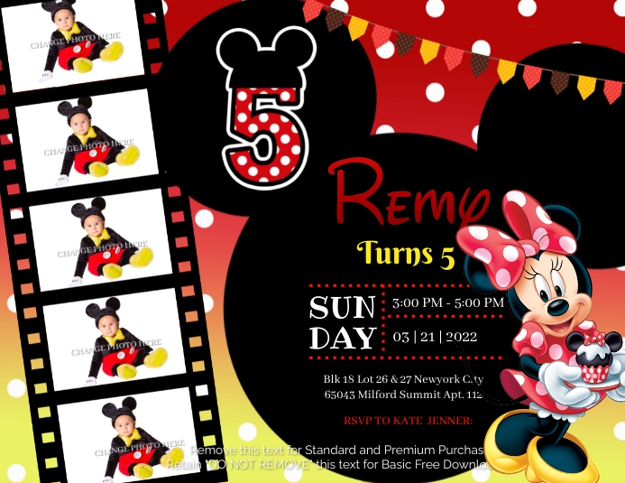 Minnie mouse Template | PosterMyWall