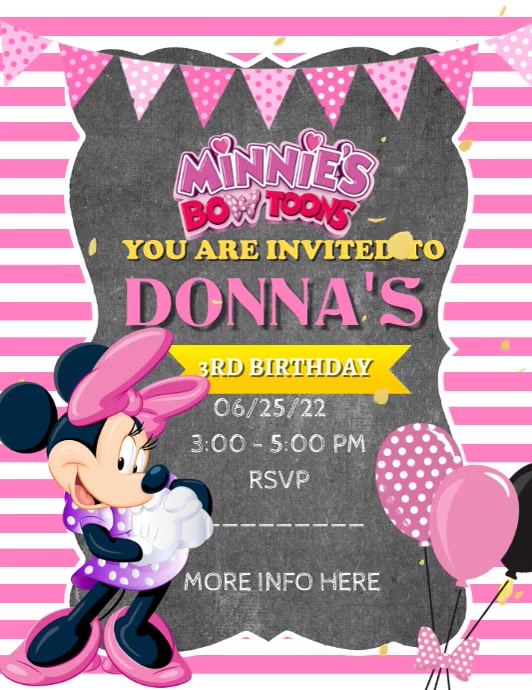 Minnie Mouse Template | PosterMyWall