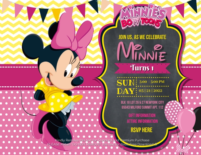 Minnie Mouse Template | PosterMyWall