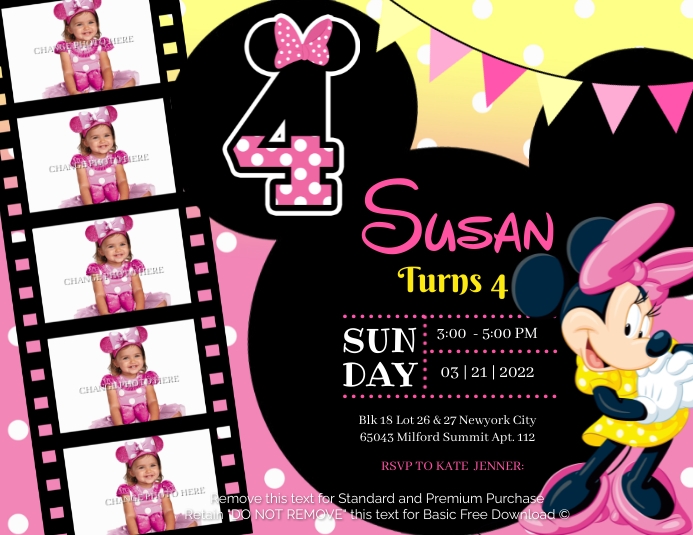 Minnie Mouse Template | PosterMyWall