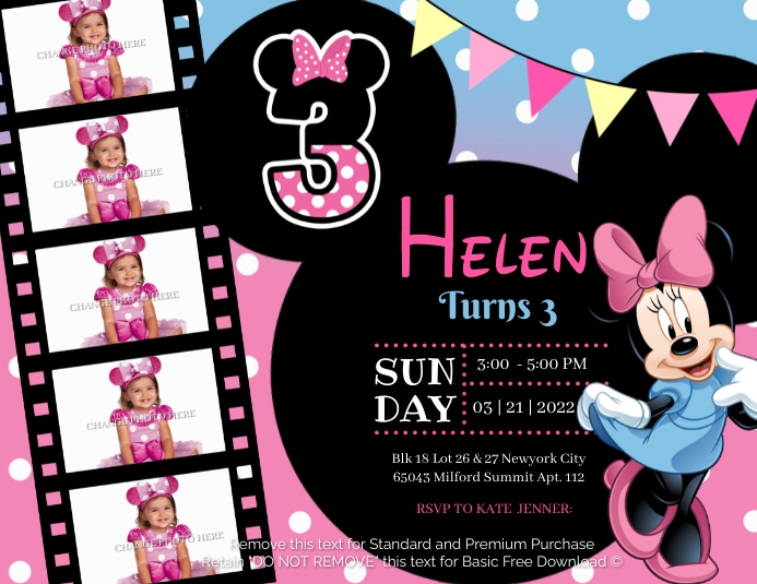 Minnie Mouse Template | PosterMyWall