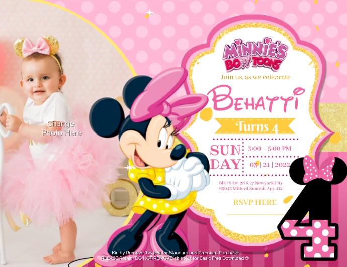 Minnie Mouse Template | PosterMyWall