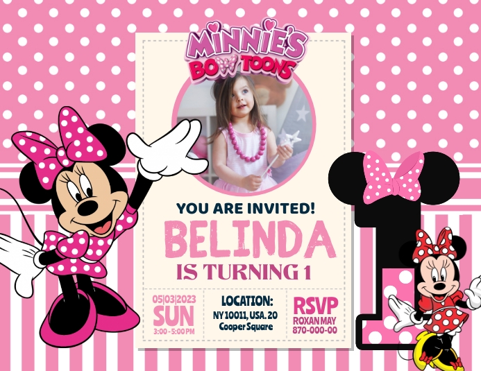 Minnie Mouse Template | PosterMyWall