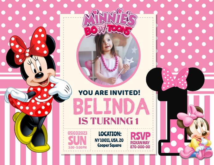 Minnie Mouse Template | PosterMyWall