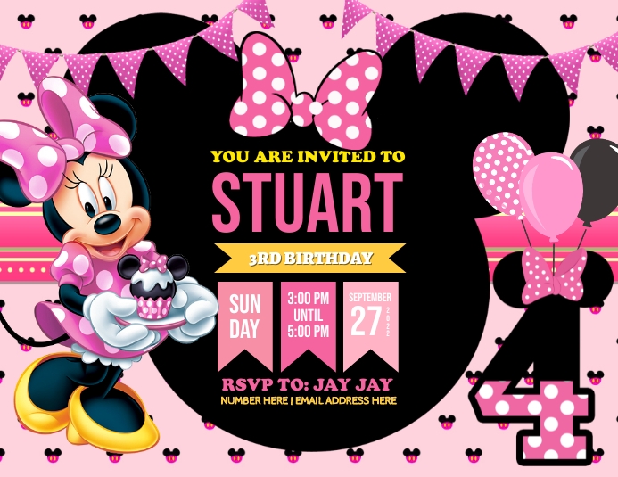 Minnie Mouse Template | PosterMyWall