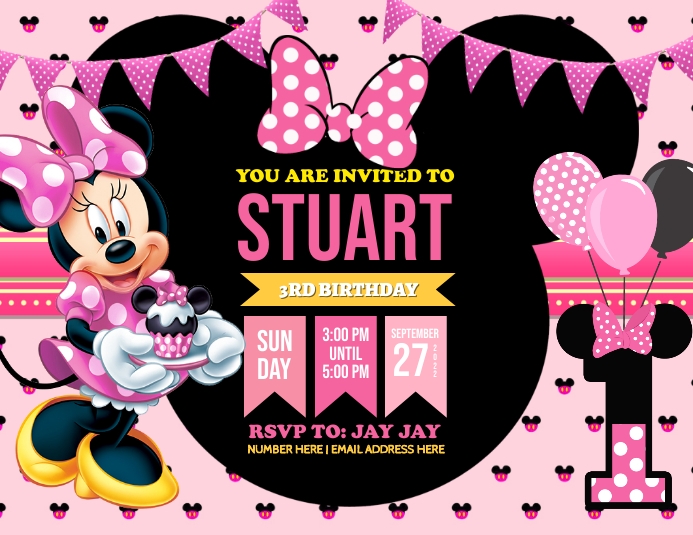 Minnie Mouse Template | PosterMyWall