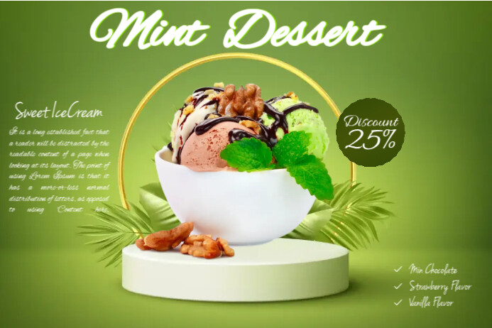 Mint Dessert Template | PosterMyWall