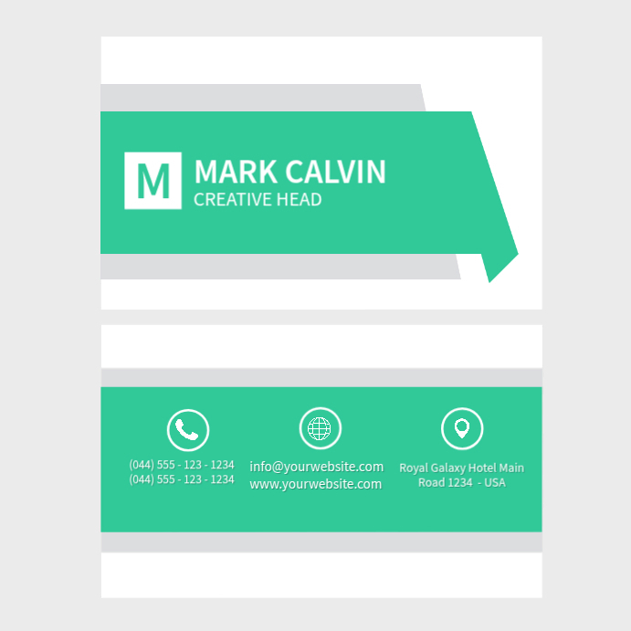 Mint Green Calling Card Template | PosterMyWall
