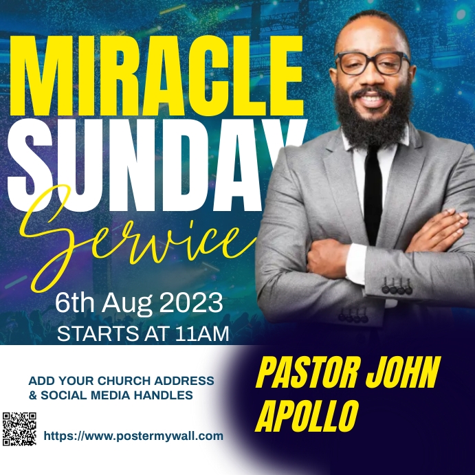 miracle & healing service Template | PosterMyWall