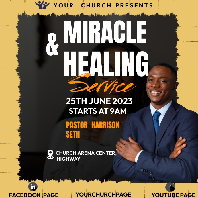 Copy of miracle & healing service | PosterMyWall