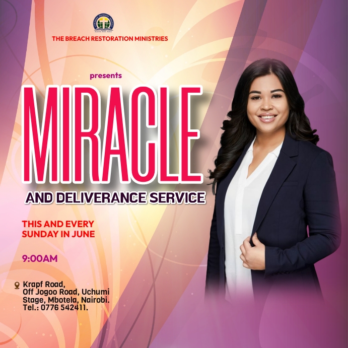 Copy of miracle and deliverance service | PosterMyWall